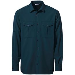 Vaude Rosemoor II Herrenlangarmhemd dunkelblau XXL - Herrenshirts, -hemden & -pullover