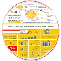 Lilie native 50m Rolle Trinkwasserschlauch 10x16mm - warm - Wasserpumpen