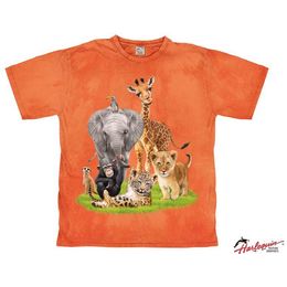 Harlequin African Babies Kinder T-Shirt orange 116 - Kinder T-Shirts & -hemden