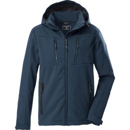 Killtec KOW 79 Herren Softshell Jacke mit abzippbarer Kapuze dunkelblau XXXL - Herrenjacken