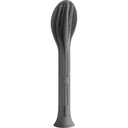 Koziol Klikk Pocket Besteck-Set 3 teilig nature ash grey - Campingbesteck