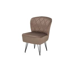 Sessel Elza I braun Maße (cm): B: 56 H: 87,5 T: 46.0 Sessel & Hocker > Sessel nach Material > Stoff Sessel » Sofa DE