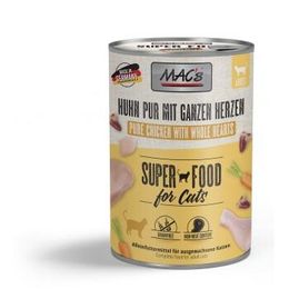 Mac's MAC's Nassfutter Katze Adult Huhn pur mit ganzen Gefl&uuml;gelherzen 12x400 g