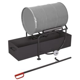 VARIOfit Fasskipper mit Auffangwanne 203 Liter - Anthrazitgrau