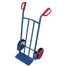 VARIOfit Stahlrohr-Sackkarre 620 x 460 x 1100 mm 250 kg Vollgummibereifung - Enzianblau