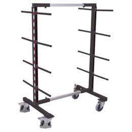 VARIOfit XL-Tragarmwagen zweiseitig mit 2 Posten - Anthrazitgrau