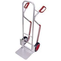 VARIOfit Alu-Stapelkarre 200 kg mit Klappschaufel und Gleitkufen (VG) - Silber