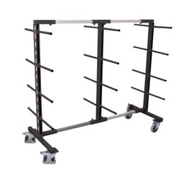 VARIOfit XL-Tragarmwagen zweiseitig mit 3 Pfosten - Anthrazitgrau