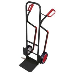 VARIOfit Stahlrohr-Stapelkarre 200 kg mit Klappschaufel und Gleitkufen (VG) - Anthrazitgrau