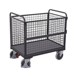 VARIOfit Drahtgitter Kastenwagen Typ M + EasySTOP - Anthrazitgrau