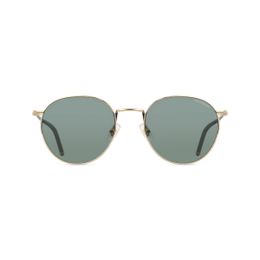 Montblanc MB0343SA | Unisex-Sonnenbrille | Fassung: Vollrand, Rund, Metall, Gold Havanna | Glasfarbe: Gr&uuml;n