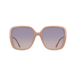 Chlo&eacute; Chlo&eacute; CH0173S | Unisex-Sonnenbrille | Fassung: Vollrand, Quadratisch, Kunststoff, Beige Braun | Glasfarbe: Violett Verlaufend