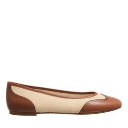 Lauren by Ralph Lauren Lauren Ralph Lauren Ballerinas - Jayna Wingtp Flats Ballet - Gr. 38,5 (EU) - in Beige - f&uuml;r Damen