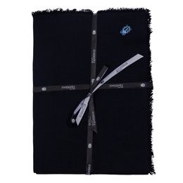 Zoeppritz Tischw&auml;sche Sale Stay 145x250 blau - dark marina 100% Leinen