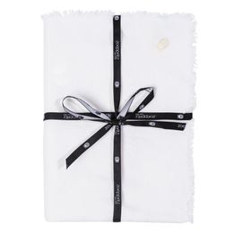 Zoeppritz Tischw&auml;sche Sale Stay 130x170 beige - white 100% Leinen