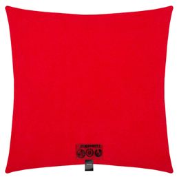 Zoeppritz Kissen Soft-Fleece 50x50 rot - geranium