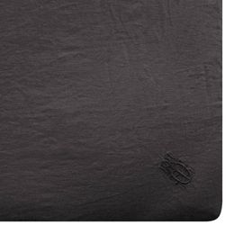 Zoeppritz Bettlaken Stay 180x200x30 grau - charcoal 100% Leinen