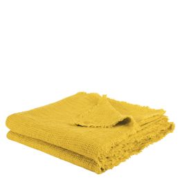 Zoeppritz Decken Honeybee 170x230 yellow - curry 100% Leinen