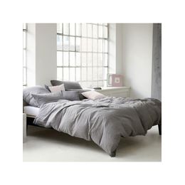 Elegante Bettw&auml;sche Breezee in dunkelgrau | Gr.: 135 x 200 + 80 x 80 cm