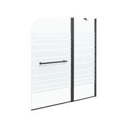 Beliani Zweiteiliger Badewannenaufsatz TUAPI in Transparent/Schwarz | Gr.: onesize