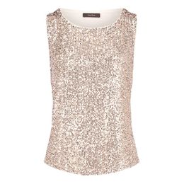 Vera Mont Pailletten-Top ohne Arm in Cream/Gold | Gr.: 46