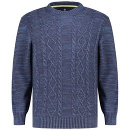Gro&szlig;e Gr&ouml;&szlig;en Lerros Pullover aus Baumwollmischung Farbe blau Gr&ouml;&szlig;e: 6XL