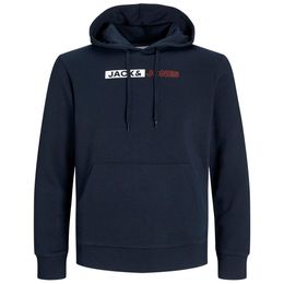 Jack & Jones Gro&szlig;e Gr&ouml;&szlig;en Jack&Jones Hoodie aus Baumwollmischung Farbe blau Gr&ouml;&szlig;e: 4XL