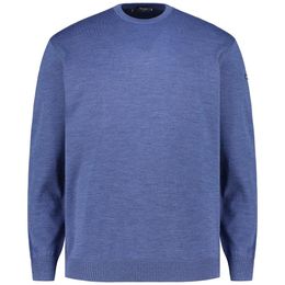 Große Größen Maerz Muenchen Pullover aus Merinowolle Farbe mittelblau Größe: 66