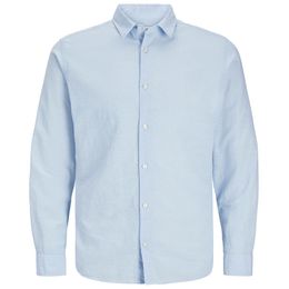 Jack & Jones Gro&szlig;e Gr&ouml;&szlig;en Jack&Jones Freizeithemd mit Leinen Farbe hellblau Gr&ouml;&szlig;e: 6XL