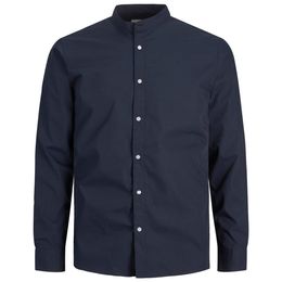 Jack & Jones Gro&szlig;e Gr&ouml;&szlig;en Jack&Jones Freizeithemd im Material-Mix Farbe blau Gr&ouml;&szlig;e: 6XL