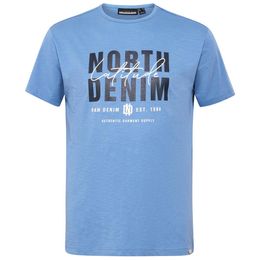 Gro&szlig;e Gr&ouml;&szlig;en North T-Shirt mit Label-Print Farbe kornblau Gr&ouml;&szlig;e: 8XL