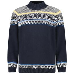 Große Größen Ragman Strickpullover im Norweger-Stil Farbe marine Größe: 3XL