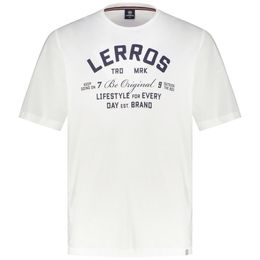 Große Größen Lerros T-Shirt mit Label-Print Farbe weiß Größe: 4XL