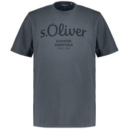 Gro&szlig;e Gr&ouml;&szlig;en s.Oliver T-Shirt mit Label-Print Farbe dunkelgrau Gr&ouml;&szlig;e: 4XL