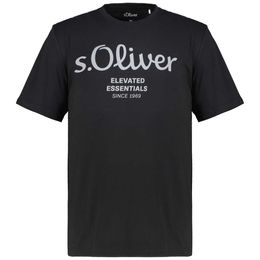 Gro&szlig;e Gr&ouml;&szlig;en s.Oliver T-Shirt mit Label-Print Farbe schwarz Gr&ouml;&szlig;e: 5XL