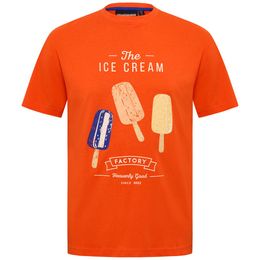 Große Größen North T-Shirt mit Motiv-Print Farbe orange Größe: 6XL