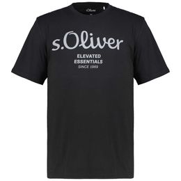 Gro&szlig;e Gr&ouml;&szlig;en s.Oliver T-Shirt mit Label-Print Farbe schwarz Gr&ouml;&szlig;e: 3XL