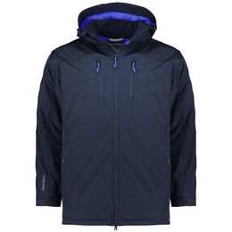 Große Größen Blue Wave Gefütterte Softshelljacke, winddicht und wasserabweisend Farbe marine Größe: 3XL