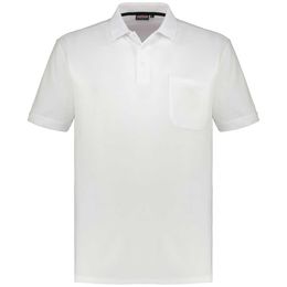 Gro&szlig;e Gr&ouml;&szlig;en ADAMO Poloshirt aus Baumwoll-Piqu&eacute; Farbe wei&szlig; Gr&ouml;&szlig;e: 3XL