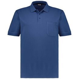 Große Größen ADAMO Poloshirt aus Baumwoll-Piqué Farbe jeansblau Größe: 3XL