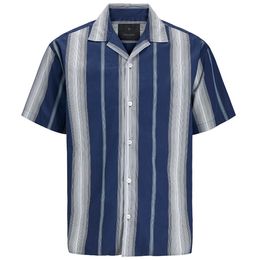 Jack & Jones Gro&szlig;e Gr&ouml;&szlig;en Jack&Jones Freizeithemd mit Allover-Print Farbe blau Gr&ouml;&szlig;e: 4XL