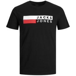 Jack & Jones Gro&szlig;e Gr&ouml;&szlig;en Jack&Jones T-Shirt mit Label-Print Farbe schwarz Gr&ouml;&szlig;e: 3XL