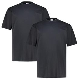 Große Größen Pfundskerl Doppelpack T-Shirt mit Rundhalsausschnitt Farbe schwarz Größe: 5XL