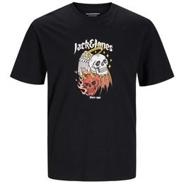 Jack & Jones Herren Gro&szlig;e Gr&ouml;&szlig;en | Jack&Jones T-Shirt mit Skull-Print Farbe schwarz Gr&ouml;&szlig;e: 5XL