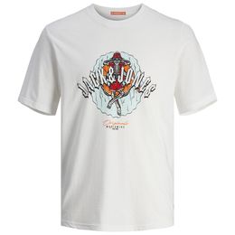 Jack & Jones Herren Gro&szlig;e Gr&ouml;&szlig;en | Jack&Jones T-Shirt mit Skull-Print Farbe wei&szlig; Gr&ouml;&szlig;e: 3XL