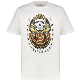 Jack & Jones Herren Gro&szlig;e Gr&ouml;&szlig;en | Jack&Jones T-Shirt mit Skull-Print Farbe wei&szlig; Gr&ouml;&szlig;e: 3XL