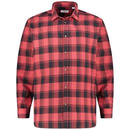 Jack & Jones Große Größen Jack&Jones Freizeithemd aus Baumwollmischung Farbe rot/schwarz Größe: 3XL