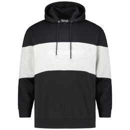 Jack & Jones Große Größen Jack&Jones Hoodie aus Baumwollmischung Farbe schwarz Größe: 7XL