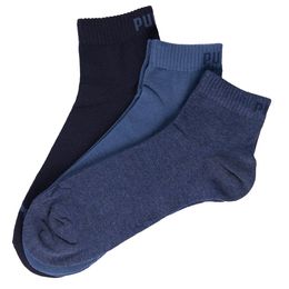 Große Größen Puma 3er-Pack Sneaker-Socken Farbe blau Größe: 43-46