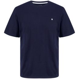 Jack & Jones Gro&szlig;e Gr&ouml;&szlig;en Jack&Jones T-Shirt mit Label-Stickerei Farbe blau Gr&ouml;&szlig;e: 6XL